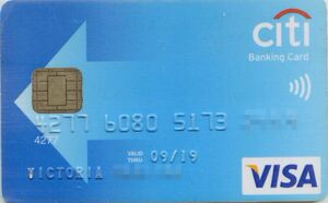 Bank Card: Citi White (chip) (Citibank, RussiaCol:RU-VI-1824