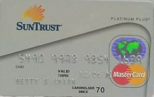 Bank Card: Sun Trust (MBNA America Bank, United States of America) Col ...