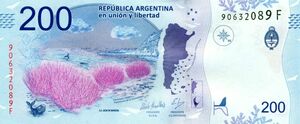 Banknote: 200 Pesos (Argentina) (2015-2020 ND Issue) Wor:P-364b