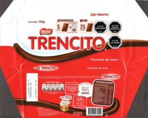 Envoltorio de chocolate: Nestlé Trencito Milk Chocolate (Nestlé Chile S ...