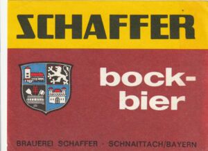 Drink Label: Schaffer Bockbier (Brauerei Schaffer Schaittach, Germany ...