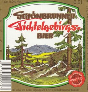 Drink Label: Schönbrunner Fichtelgebirgsbier (Brauerei Schaffer ...