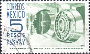 Stamp: Vault (Mexico) (Insured Letter Stamps) Mi:MX PVZ18,Sn:MX G18,Yt ...