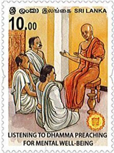 Stamp: Listening to Dhamma Preaching For Mental Well-Being (Sri Lanka ...
