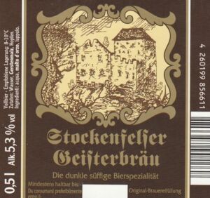 Drink Label: Stockenfelser Geisterbräu (Brauhaus Nittenau, Germany ...