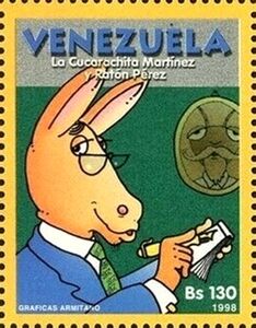 Stamp: Doctor donkey (Venezuela(Little Cockroach Martínez and Pérez ...