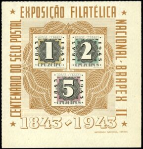 Stamp: 2nd National Stamp Exibition BRAPEX (Brazil(100 years of ...