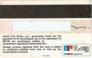 Bank Card: AIB Bank IR ec 91 (Allied Irish Banks (AIB), Ireland) Col:IE ...