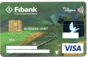 Bank Card: FiBank Visa Business PayWave Debit Green - 08/16/001 (First ...