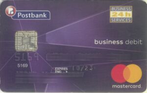 Bank Card: Postbank Mastercard Business Debit 24H - 12/17/003 (Postbank ...