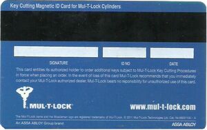 Functional Card: Mul-T-Lock (Security Companies, United Kingdom of ...