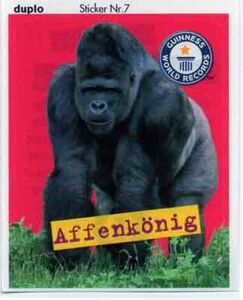 Meal Toy: 7 - Östlicher Flachland Gorilla (Stickers, Germany(Duplo ...