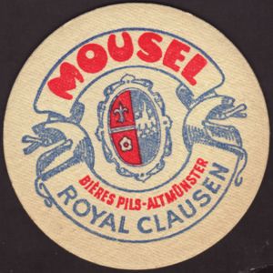 Beer Coaster: Mousel (Brasserie de Luxembourg Mousel-Diekirch S.A ...