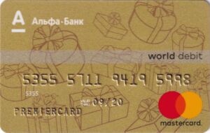 Bank Card: MasterCard World Debit (Alfa-bank, UkraineCol:UA-MC-0482.08