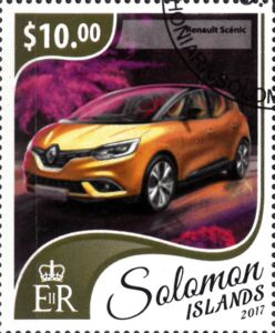 Stamp: Renault Scenic (Solomon Islands(Louis Renault (2017)) Mi:SB 4704 ...