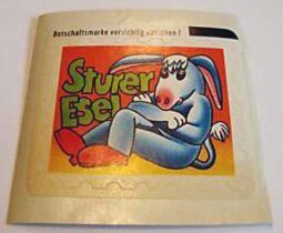 Meal Toy: 22 Sturer Esel (Stickers, Germany(Hanuta - Botschaftsmarken ...