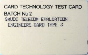 Phonecard: CARD TECHNOLOGY TEST CARD BATCH No 2 - Type 3 (Test, Proof ...