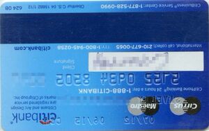 Tarjeta de Banco: Citibank Banking Card (Citibank, Estados Unidos de ...
