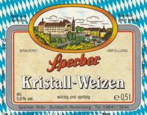 Drink Label: Sperber Kristall-Weizen (Sperber-Bräu, Germany, Federal ...