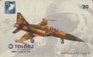 Carte téléphonique: 08/10 - Northrop F-5E Tiger II - N (Telemar RJ 02 ...