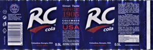 Drink Label: RC Cola (JSC OBI ZULOL, TajikistanCol:TJ-SODA-000005
