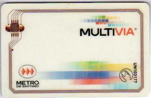 Transport Ticket: Multivia (Metro de Santiago, Chile(Metro de Santiago ...