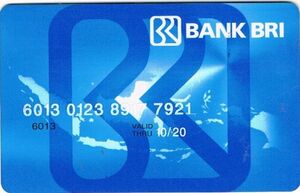Bank Card: BRI - Indonesia Map (BRI (Indonesia), Indonesia) Col:ID-GM ...