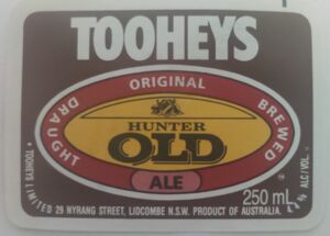 Drink Label: Tooheys Old Hunter (Tooheys, AustraliaCol:AU-BEER-000088
