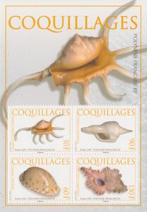 Stamp: Seashells 2007 souvenir sheet (French Polynesia(Shells) Yt:PF ...