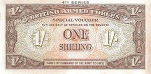 Banknote: 1 Shilling (4th. Series) (United Kingdom of Great Britain ...