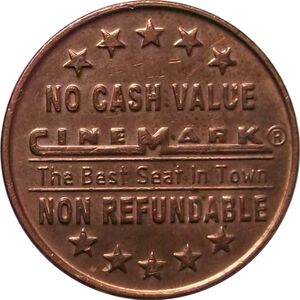 Token: Cinemark (United States of America(Arcade) Col:US-001981