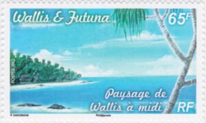 Stamp: Landscape of Wallis and Futuna : beach (Wallis and Futuna ...