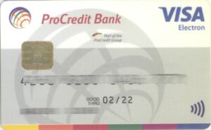 Bank Card: ProCredit Bank Visa Electron - 11-16 (ProCredit Bank ...
