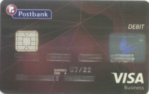 Bank Card: Postbank Visa Business Debit - 12/17 (Postbank, Bulgaria ...