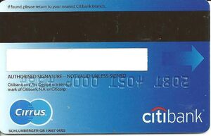 Bank Card: CITIBANK Citicard (Citibank, GreeceCol:GR-CR-0017