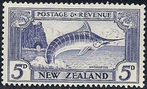 Stamp: Striped Marlin (New Zealand(Second Pictorials) Mi:NZ 219A,Sn:NZ ...