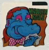 Meal Toy: 1 Knollennase (Stickers, Germany(Hanuta - Gesichter) Col:HAN ...
