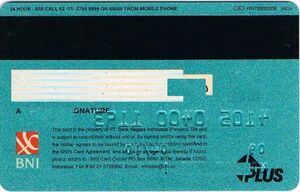 Bank Card: Visa BNI (Bank BNI, IndonesiaCol:ID-VI-0088.02