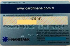 Bank Card: CardFinans - Classic (Finansbank, Türkiye (Turkey)Col:TR-MC-0414