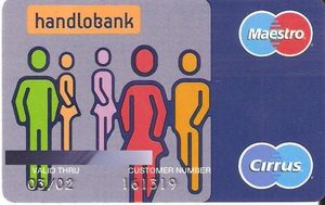 Bank Card: Maestro Cirrus, handlobank (Handlobank, PolandCol:PL-MS-0016.01