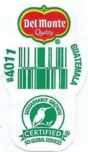 Fruit Sticker: Del Monte Sustainably Grown Certified (GuatemalaCol:GT ...