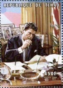 Stamp: Ronald Reagan (Chad(US President Ronald Reagan (1999)) Mi:TD ...