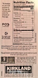Food Label: Kirkland Organic (Costco Wholesale Corp. (produced for ...