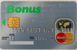 Bank Card: Bonus (Garanti Bankası, Türkiye (Turkey)Col:TR-MC-0415