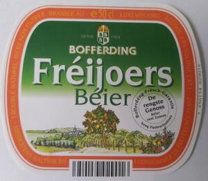 Drink Label: Bofferding Freijoers Beier (Brasserie Nationale ...