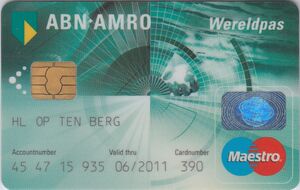 Bank Card: Abn-amro (ABN-AMRO Bank, NetherlandsCol:NL-MS-0017.01