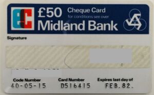 البطاقات المصرفية: EC Midland Bank Cheque Card (Midland Bank, المملكة ...
