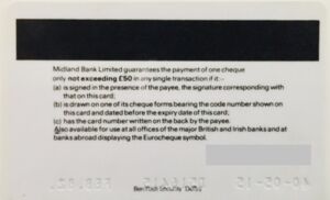 Bank Card: EC Midland Bank Cheque Card (Midland Bank, United Kingdom of ...