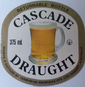 Drink Label: Cascade Draught (Cascade Brewery Co, AustraliaCol:AU-BEER ...