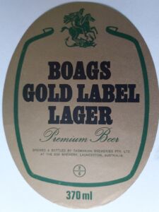 Drink Label: Boags Gold Label Lager (J. Boag And Son Brewing LTD ...